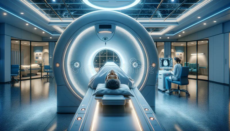 The Patient Undergoes MRI Diagnostics. Stock Image - Image of ...