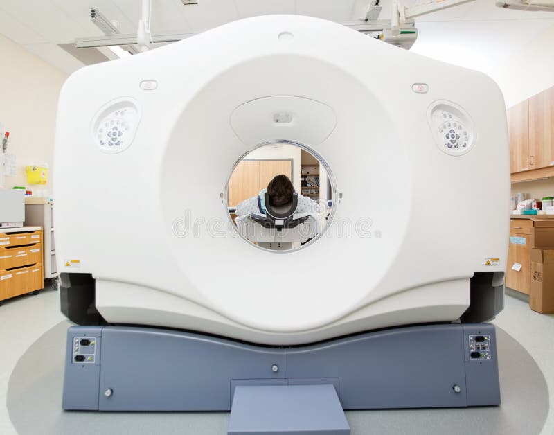 Patient Undergoing CT Scan Test Stock Photo - Image of medicine ...