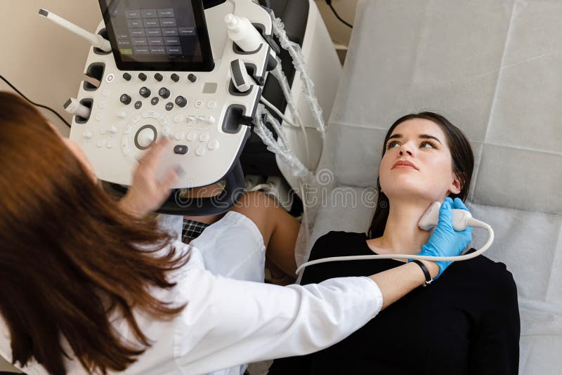 The Patient is Undergoing Endocrine System Ultrasound Diagnosis ...