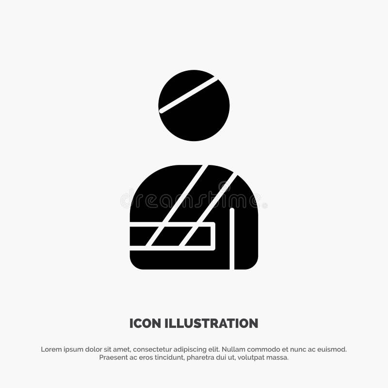 Patient, User, Injured, Hospital Solid Glyph Icon Vector Stock Vector ...