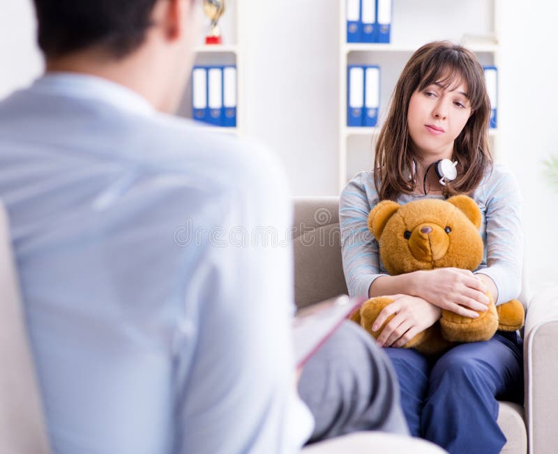 The Patient Visiting Psychiatrist Doctor for Examination Stock Image ...
