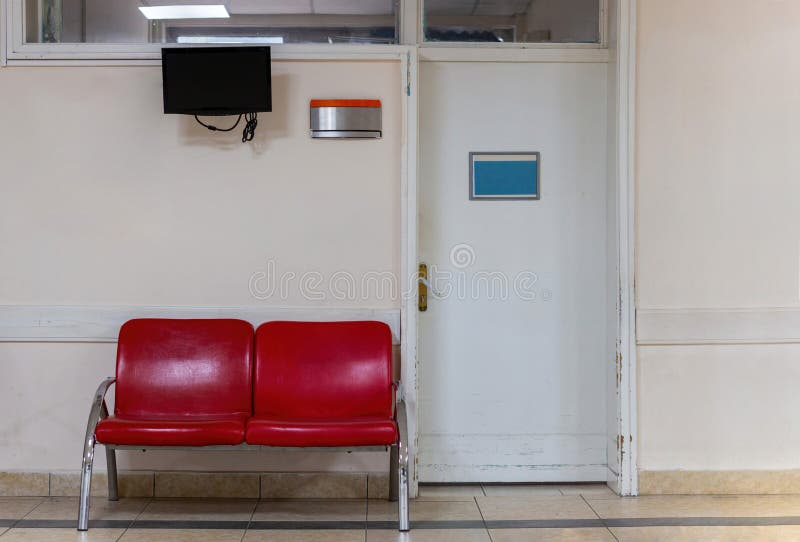 Patient Waiting Chair in an Old Hospital Stock Image - Image of inside ...