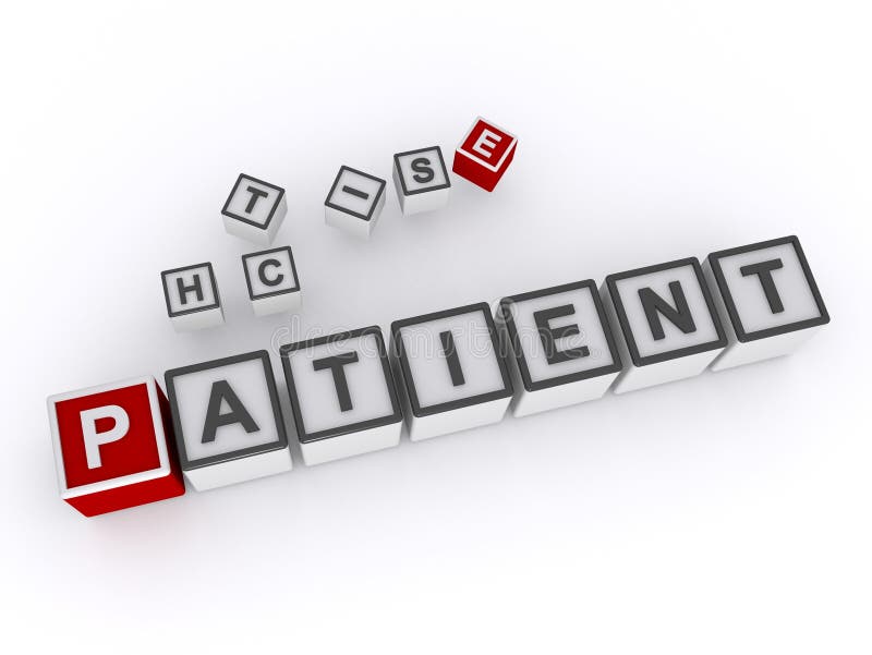 Patient word cloud collage stock illustration. Illustration of ...