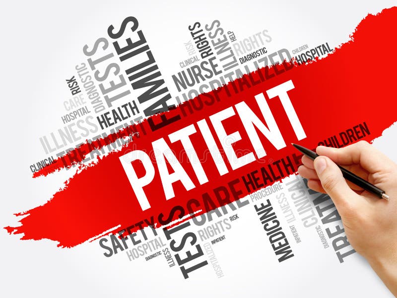 Patient Word Cloud Collage, Health Concept Stock Photo - Image of ...