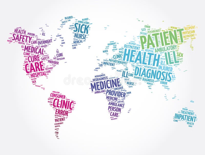 Patient Word Cloud Collage, Health Concept Stock Illustration ...
