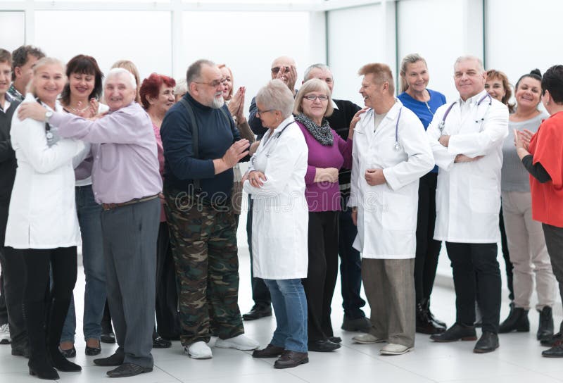 Patients Hug Doctors As a Sign of Gratitude Stock Photo - Image of ...