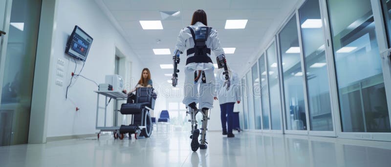 Patients with Injuries Walk Wearing Advanced Robotic Exoskeletons ...