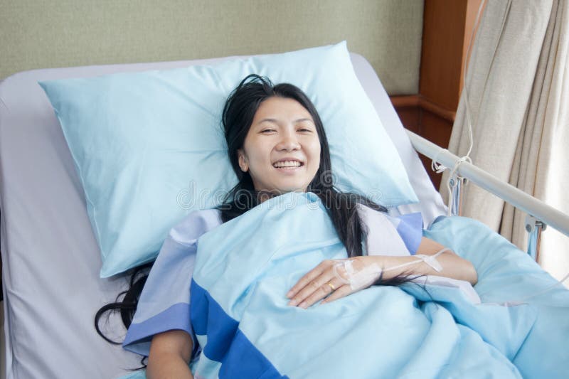 Patients to sleep smiling stock image. Image of patient - 21600655