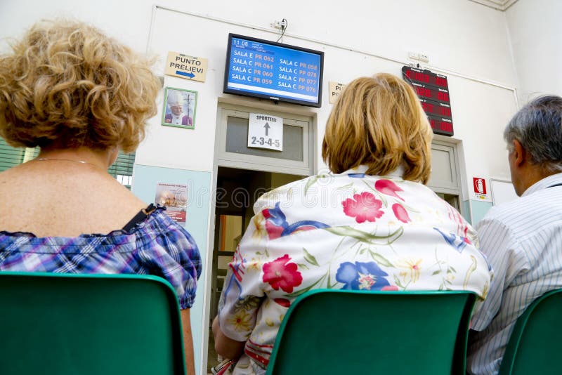 Patients Waiting in a Hospital Editorial Image - Image of hospital ...