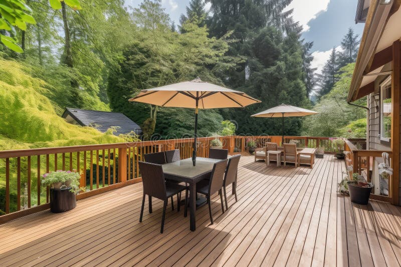 Patio Deck with Outdoor Dining Area, Perfect for Entertaining Guests ...