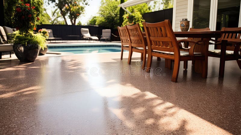 Patio epoxy flooring stock illustration. Illustration of versatile ...