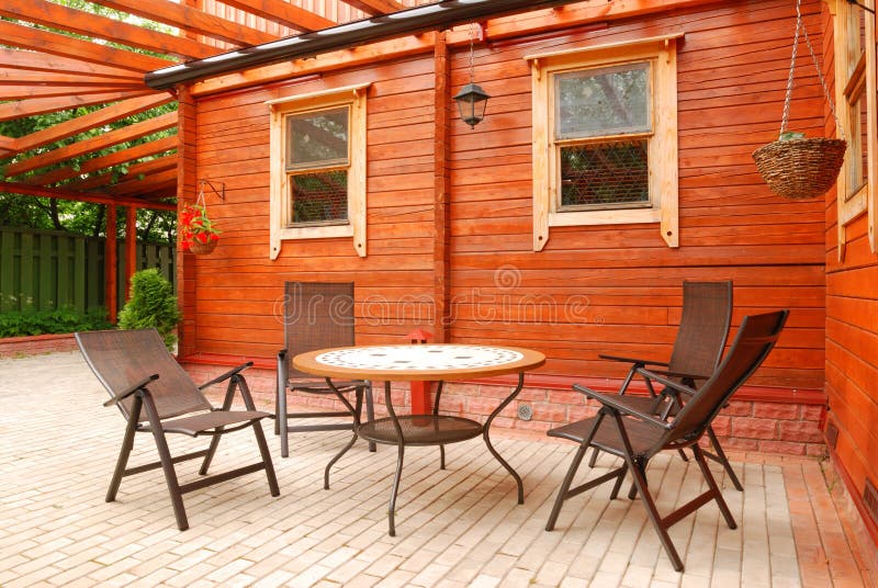 Patio stock image. Image of gardening, beauty, furniture - 5879369