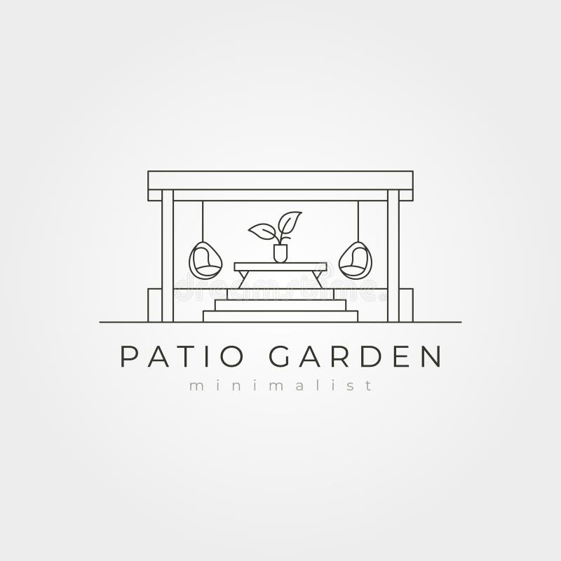Patio Garden Vector Illustration Design, Modern Terrace Icon Symbol ...