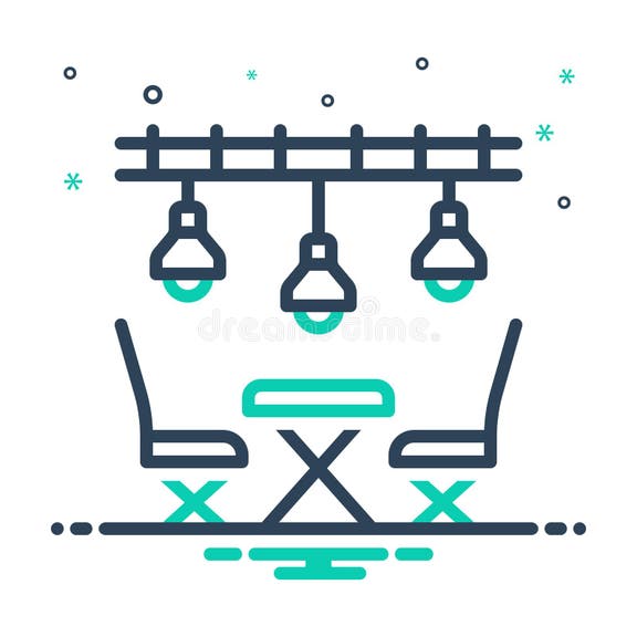 Mix Icon for Patio, Terrace and Chair Stock Illustration - Illustration ...