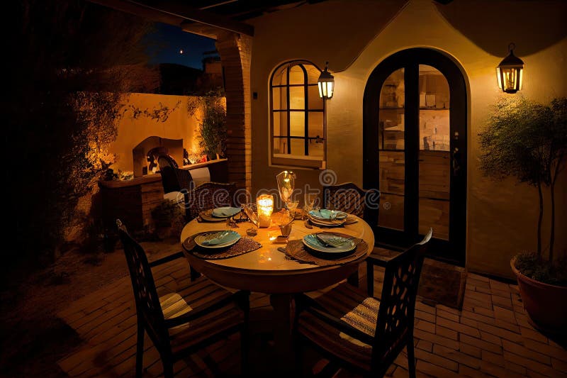 Nighttime Dinner Stock Illustrations – 693 Nighttime Dinner Stock ...