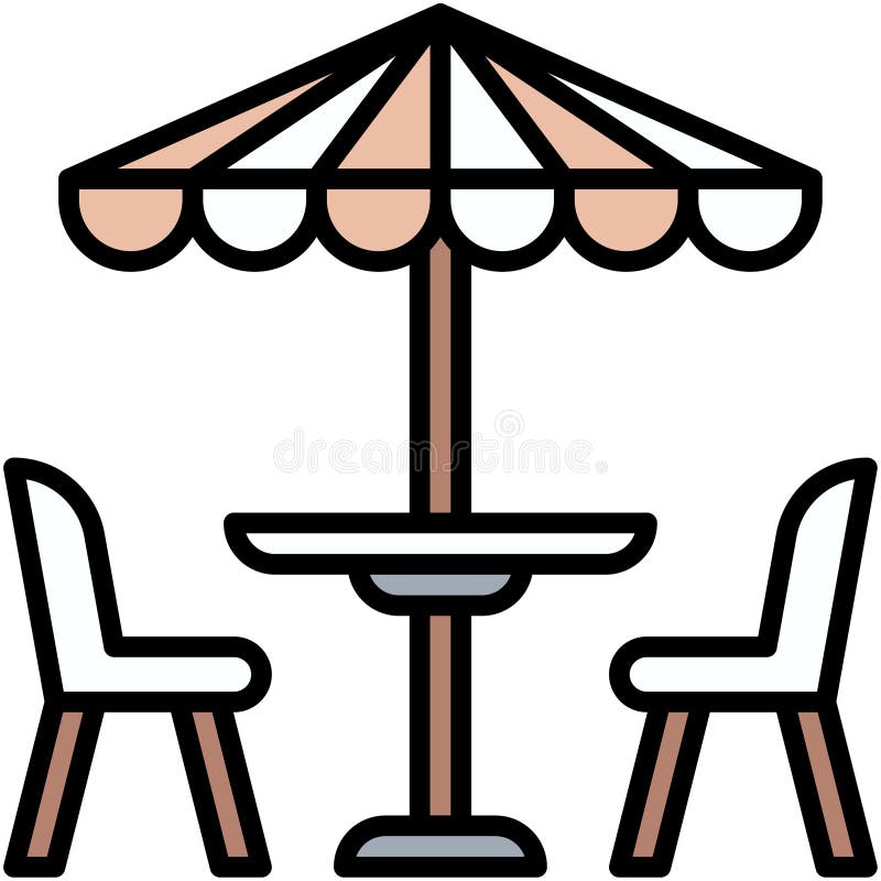 Patio Table Icon, Coffee Shop Related Vector Stock Vector ...