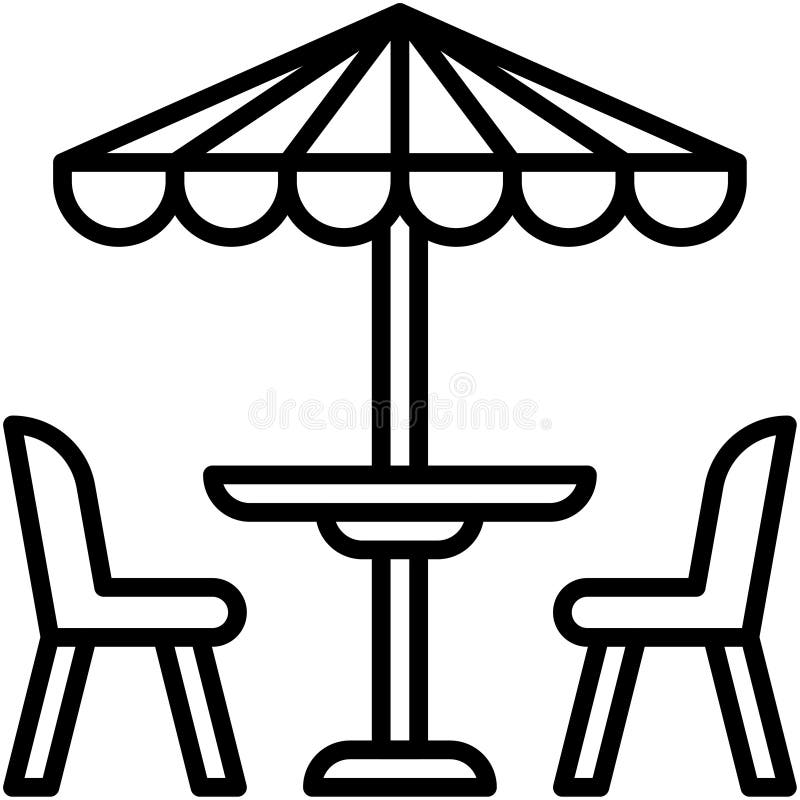 Patio Table Icon, Coffee Shop Related Vector Stock Vector ...
