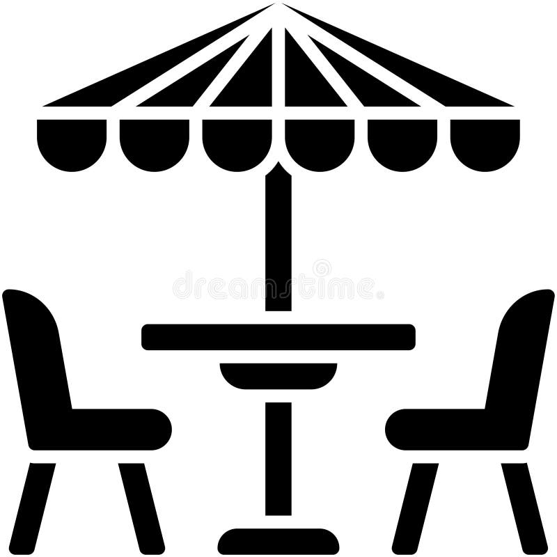 Patio Table Icon, Coffee Shop Related Vector Stock Vector ...