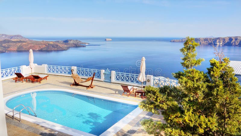 Patio with a Water Fountain Stock Image - Image of landscape, chair ...