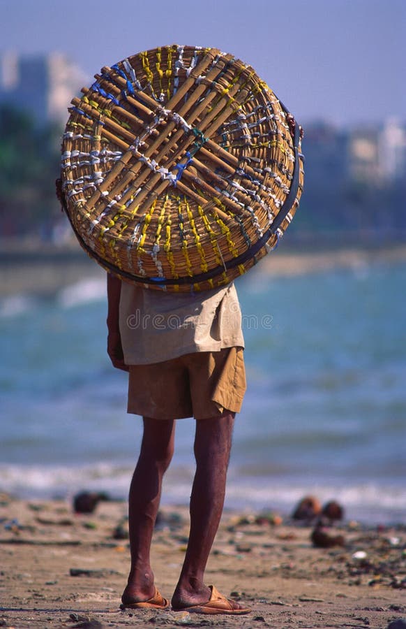 Indian Patiwala Porter Load Lifter with Bucket India Stock Photo ...