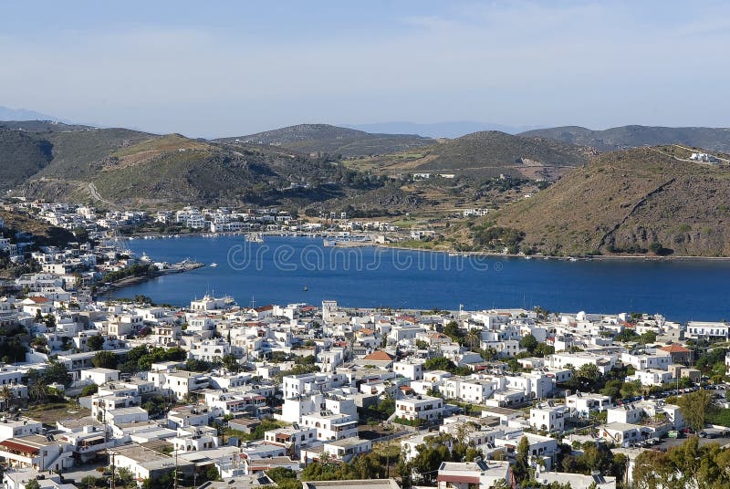 Patmos Island,Greece. editorial stock photo. Image of dodecanese - 98430843