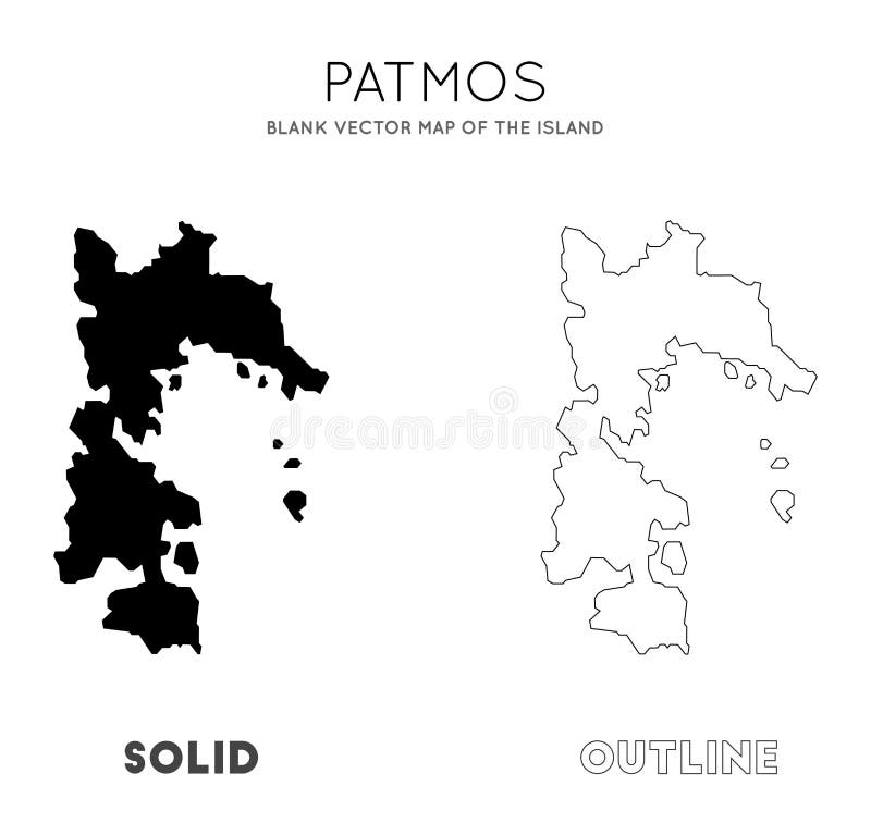 Patmos map. stock vector. Illustration of globe, athens - 154743168