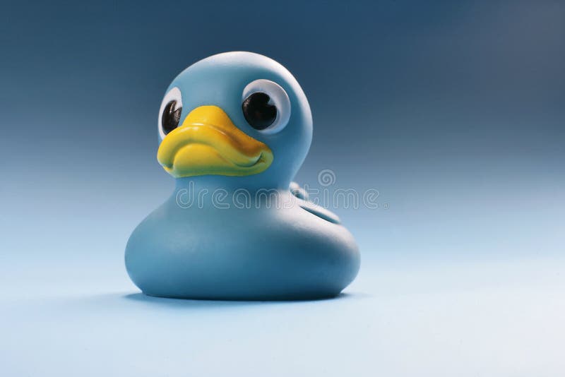 Pato azul imagen de archivo. Imagen de juego, juguete, pato - 598873