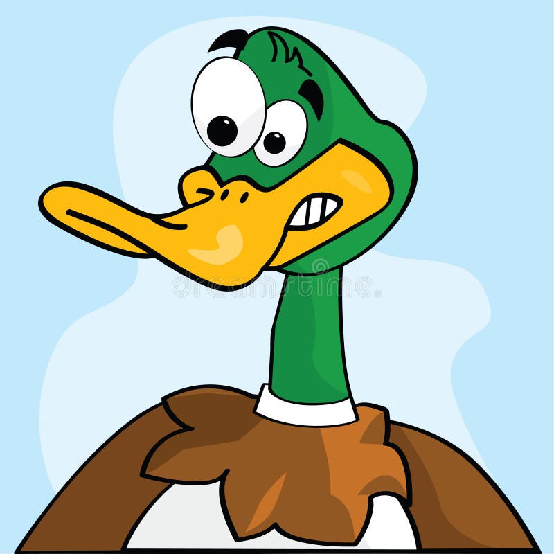 Pato Scared ilustração do vetor. Ilustração de cartoon - 15232782