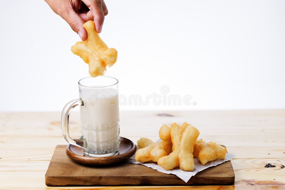 Patongo and Soy Milk Served on the Table Stock Image - Image of natural ...