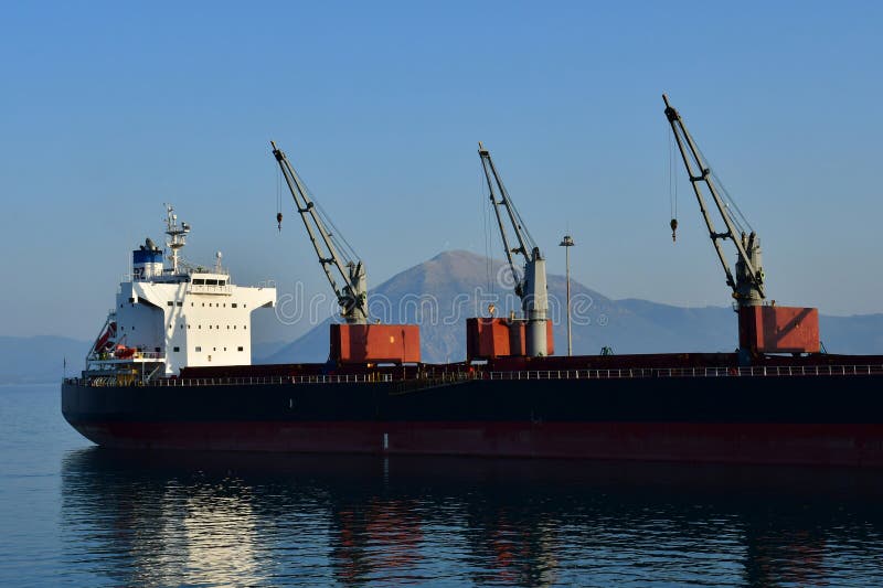 Patras Greece - August 29 2022 : Cargo Ship in the Harbour Editorial ...