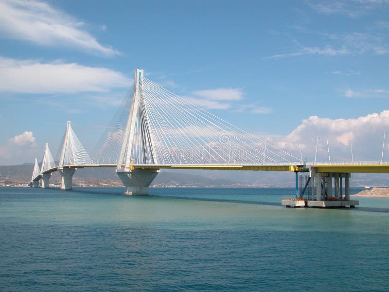 Patras Suspension Bridge stock photo. Image of patras - 8623216
