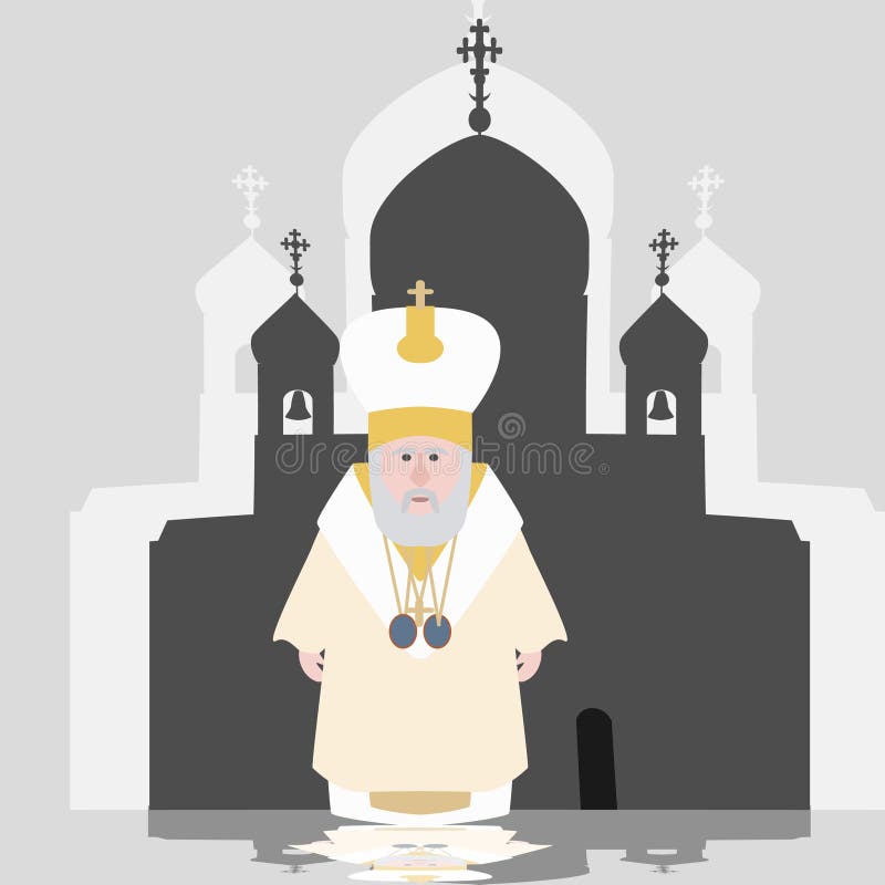 Patriark Av Moskvatecknade Filmen Vektor Illustrationer - Illustration ...