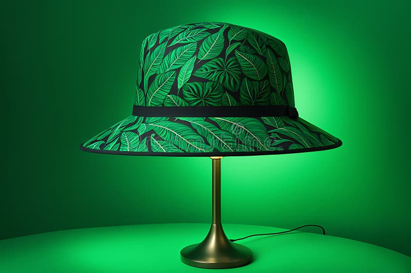 Patrick Hat Tinted in Various Shades of Green with Intricate Leaf ...