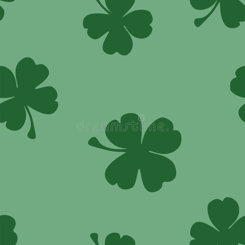 Shamrock Monochrome Pattern Stock Vector - Illustration of graphic ...