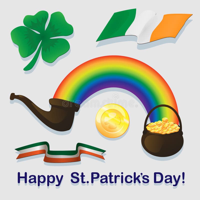 Patrick Vector Illustration Set Stock Vector - Illustration of culture ...