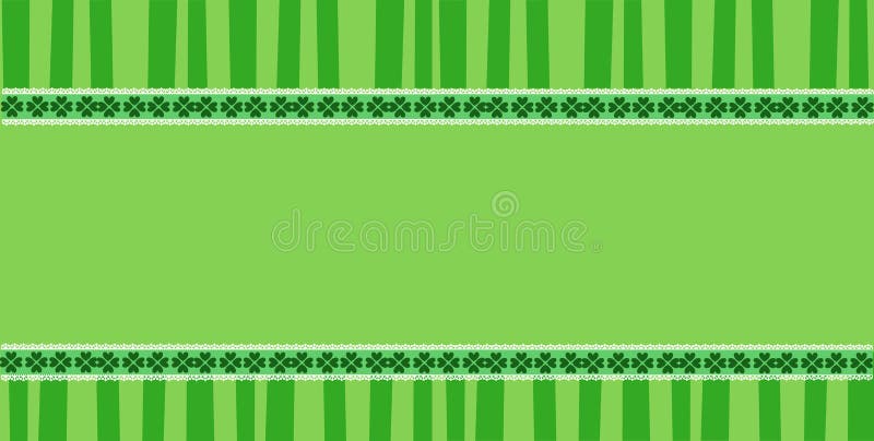 Patricks Day Elegant Rectangle Template with Clover Festive Lace Stock ...