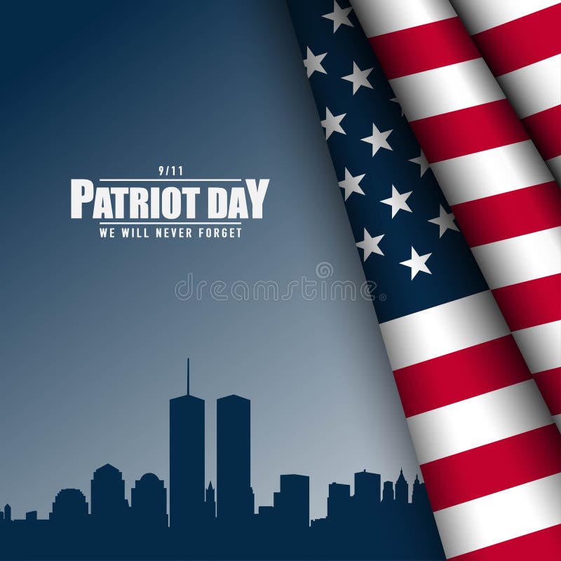 Patriot Day Background with USA Flag Stock Vector - Illustration of ...