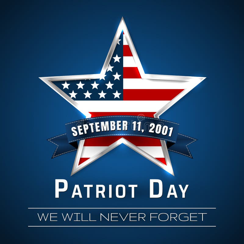 Patriot Day 9.11 Digital Sign with Star Stock Vector - Illustration of ...
