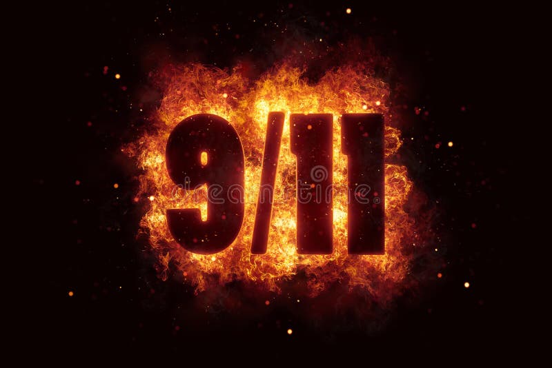 Patriot Day Poster September 11 911 Fire Text Explode Flames Stock ...