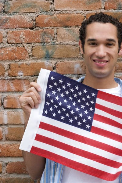 Patriot Man stock photo. Image of teens, flags, america - 912362