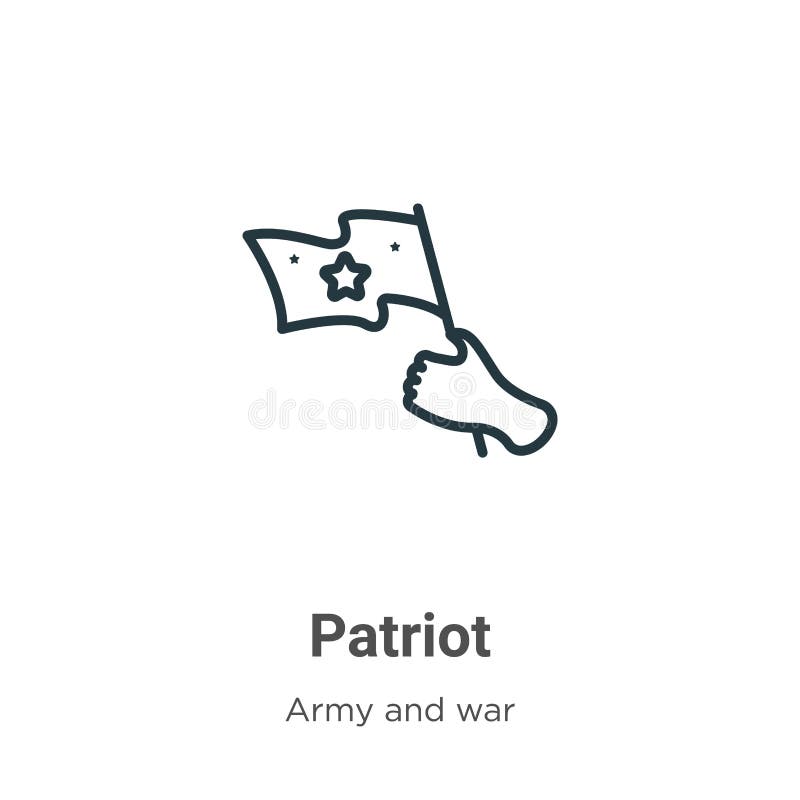 Patriot Icon in Filled, Thin Line, Outline and Stroke Style. Vector ...