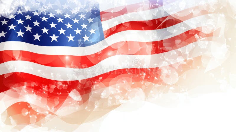 Patriotic American Flag Background with Abstract Design Stock Image ...