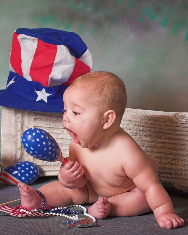 Patriotic Baby stock photo. Image of adorable, girl, infant - 5909906