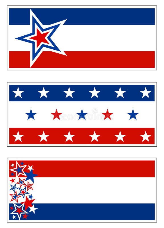 Patriotic Banners - USA stock vector. Illustration of politics - 3990184