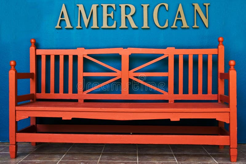 Patriotic Bench stock photo. Image of pride, seat, folkart - 32129006