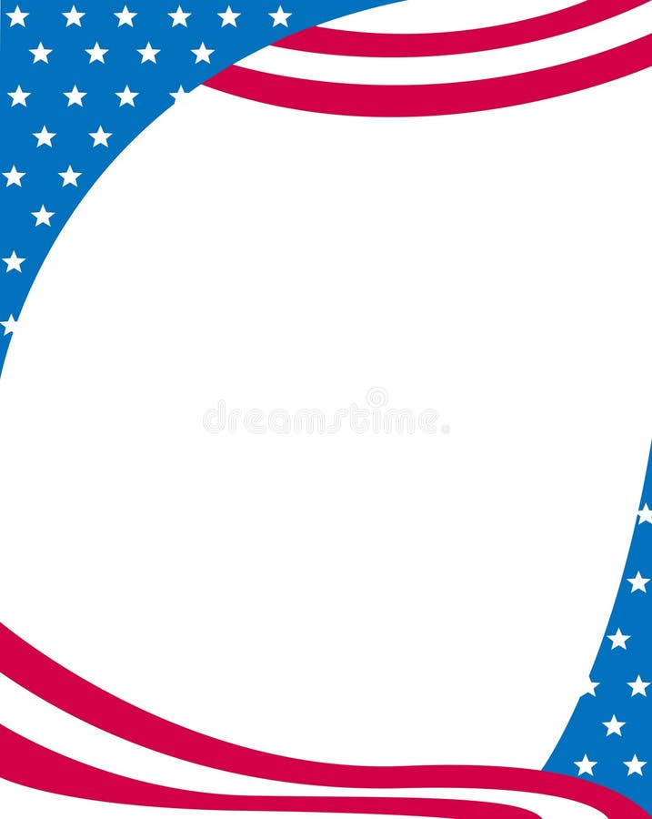 Patriotic border stock vector. Illustration of clipart - 8437504