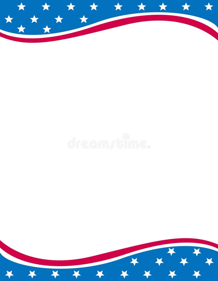 Patriotic border stock vector. Illustration of clipart - 8437504