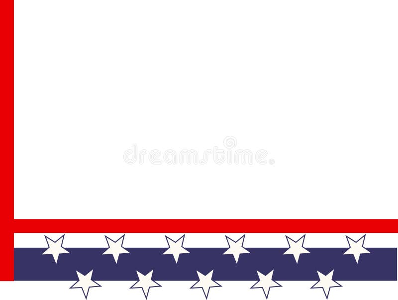 Patriotic Border stock vector. Illustration of independence - 45848