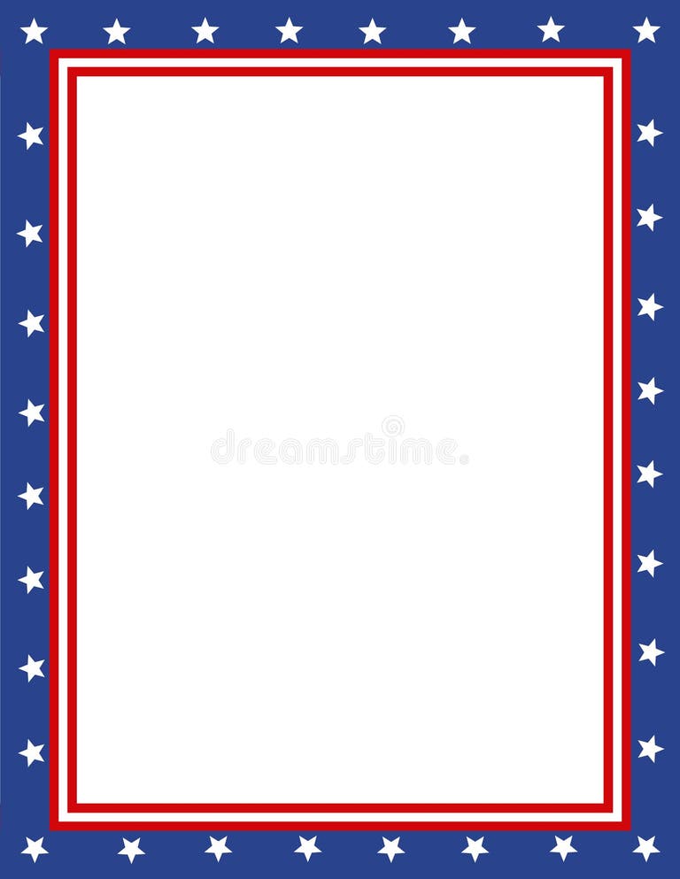 Patriotic Page Borders Stock Illustrations – 300 Patriotic Page Borders ...