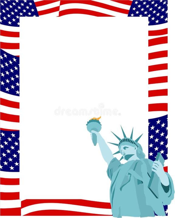 Patriotic Border stock vector. Illustration of torch, patriotism - 68373